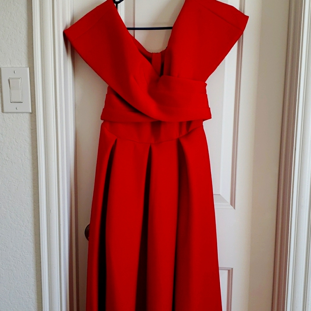 Cross Fold Box Pleated Prom Dress - Gem